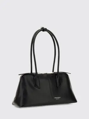 Emporio Armani Smooth Bovine Leather Shoulder Bag With Double Handle