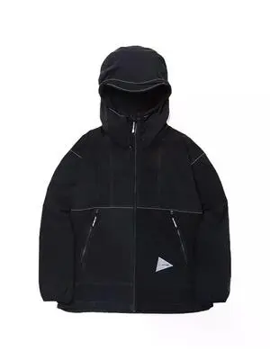 AND WANDER Pertex Contrast-stitch Jacket - Black