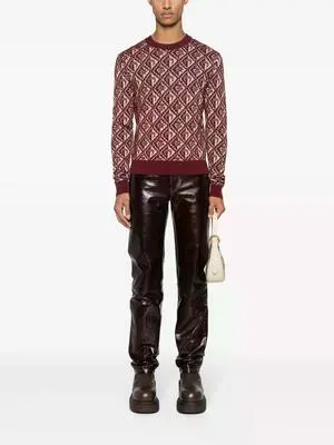 MARINE SERRE Patterned-jacquard Wool-blend Jumper