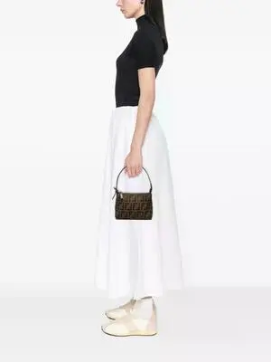 Fendi 20th Century Mini Zucca Canvas Pochette Shoulder Bag