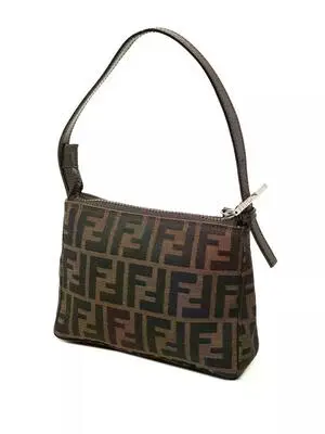 Fendi 20th Century Mini Zucca Canvas Pochette Shoulder Bag