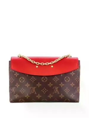 LOUIS VUITTON Saint Placide Handbag Monogram Canvas And Leather Shoulder Bag - Red