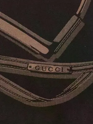 Gucci Equestrian-print Frayed Scarf