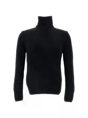 CUSTOMER LOVERS Ribbed-knit Roll-neck Sweater - Black