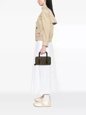 Fendi 20th Century Zucca Canvas Top Handle Wallet Handbag