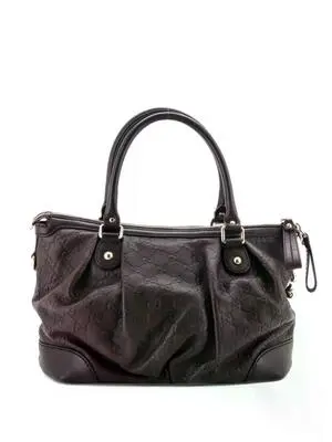 Gucci Sukey Top Handle Guccissima Leather Medium Satchel - Brown