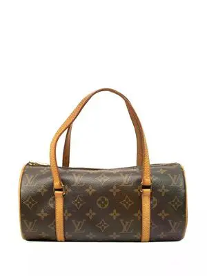 LOUIS VUITTON 2003 Monogram Papillon 28 Handbag - Brown
