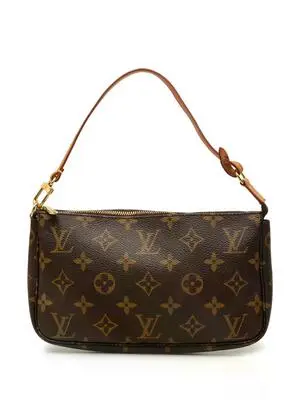 LOUIS VUITTON 2002 Monogram Pochette Accessoires Shoulder Bag - Brown