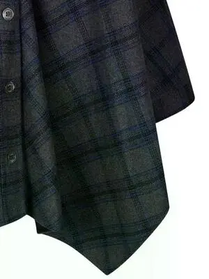 STUDIO TOMBOY Check-pattern Button-down Skirt