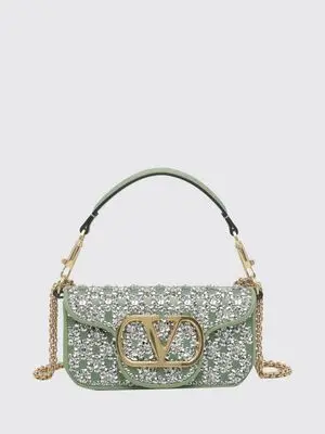 Valentino Garavani Locò Sequin-embroidered Fabric Mini Bag With Vlogo - Silver