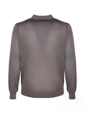 KANGRA Long-sleeve Knitted Polo Shirt