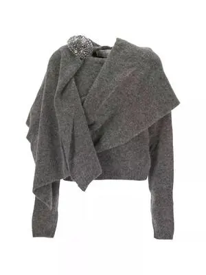 Giuseppe Di Morabito Crystal-embellished Draped Sweater