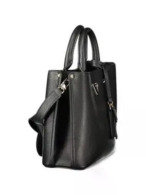 Guess Logo-plaque Pebbled Tote Bag