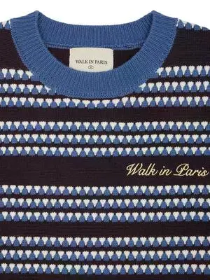 WALK IN PARIS Striped Sleeveless Sweater