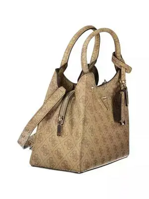 Guess Monogram-print Logo-plaque Tote Bag