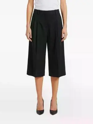 THE FRANKIE SHOP Gio Pleated Bermuda Shorts - Black