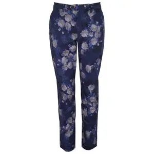 LORDS OF HARLECH Jack Lans Floral Navy Stretch Chino Pant - Blue