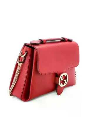 Gucci Interlocking Top Handle Bag Leather Small Shoulder Bag