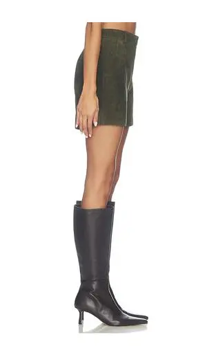 AEXAE Lamb Leather Suede Short