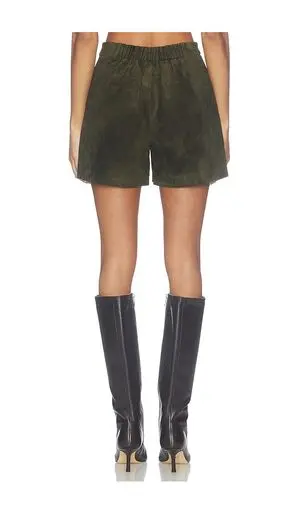 AEXAE Lamb Leather Suede Short
