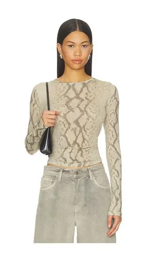 GRLFRND X Sophia Kelly Sheer Crew Neck Tee - Multi