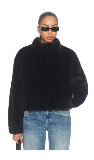 Sanctuary Everest Faux Fur Bomber - Black