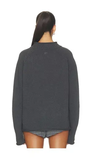 Frankies Bikinis Noelle Cotton Knit Turtleneck Sweater