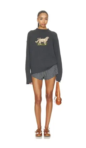 Frankies Bikinis Noelle Cotton Knit Turtleneck Sweater