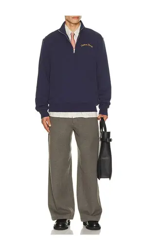 PALMES Western Quarter-zip Sweatshirt - Blue