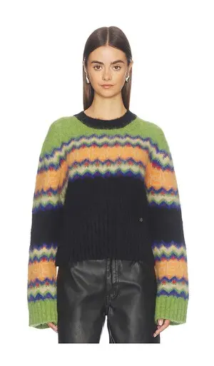 GANNI Brushed Alpaca Fairisle Sweater - Multi