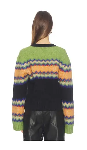 GANNI Brushed Alpaca Fairisle Sweater