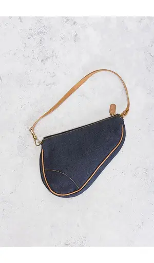 FWRD RENEW Dior Denim Vintage Saddle Bag