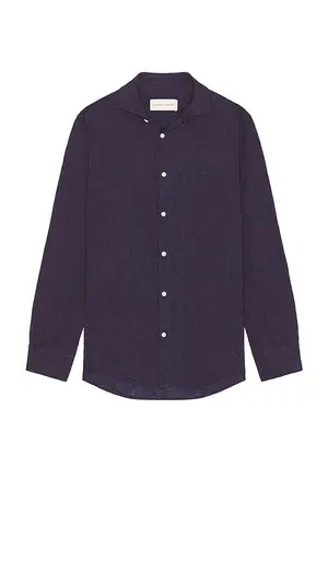 Frescobol Carioca Antonio Linen Long Sleeve Shirt