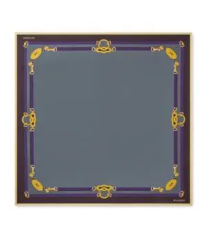 Mulberry Silk Belt Border Square Scarf
