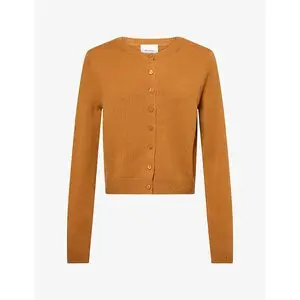 REFORMATION Clara Crew Cashmere Cardigan - Copper