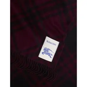 Burberry Brand-patch Checked Alpaca Wool Scarf