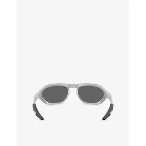 Oakley Oo9537 Cage Jacket Geometric-frame Nylon Sunglasses