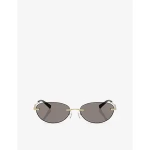 Michael Kors Mk1151 Manchester Rimless Metal Sunglasses - Gold