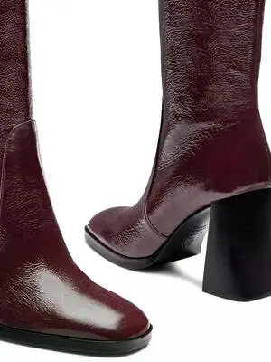 STUART WEITZMAN Vera Crinkle Patent Leather Boots