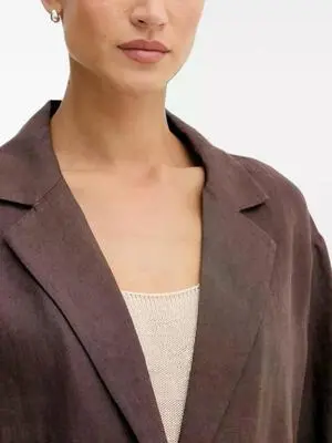 BENETTON Notched-lapel Single-breasted Jacket - Brown
