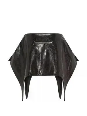 SRVC STUDIO Serpentine Asymmetric Leather Skirt
