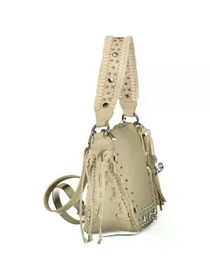 Desigual Medium Studded Braided-handle Shoulder Bag - Neutrals