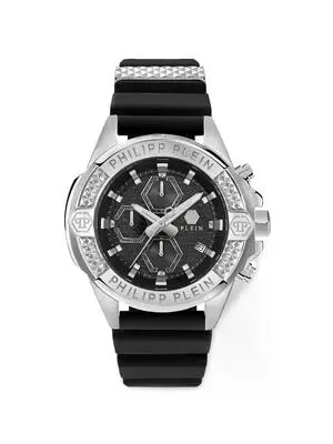 Philipp Plein The $kull Chrono 44mm Watch - Black