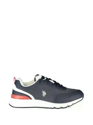U.s. Polo Assn. Logo-embroidered Mesh-panel Sneakers - Blue