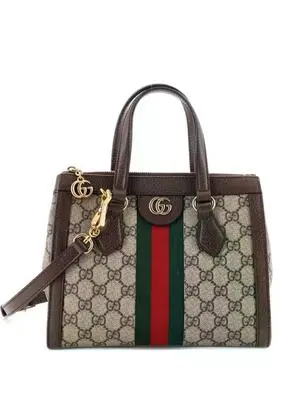 Gucci Ophidia Top Handle Gg Coated Canvas Small Tote Bag