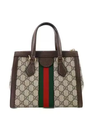 Gucci Ophidia Top Handle Gg Coated Canvas Small Tote Bag