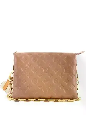 LOUIS VUITTON Coussin Bag Monogram Embossed Lambskin Pm Crossbody Bag - Neutrals