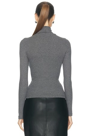Enza Costa Cashmere Rib Turtleneck Top