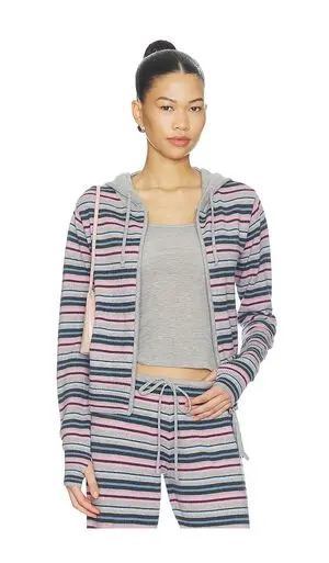 Frankies Bikinis Topanga Cashmere Zip Up Hoodie - Multi