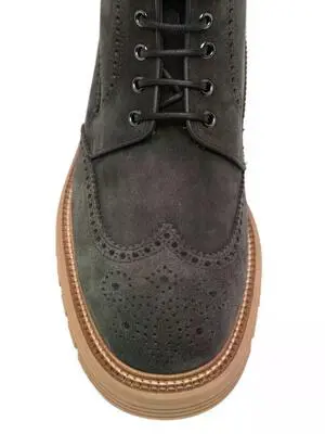 Fratelli Rossetti Brogue-detail Suede Boots